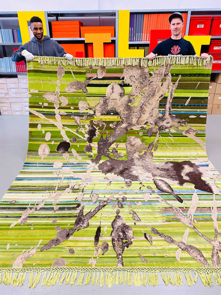 Splash 2C ECO AllNatural on NeonGrassGreen - RUG STAR