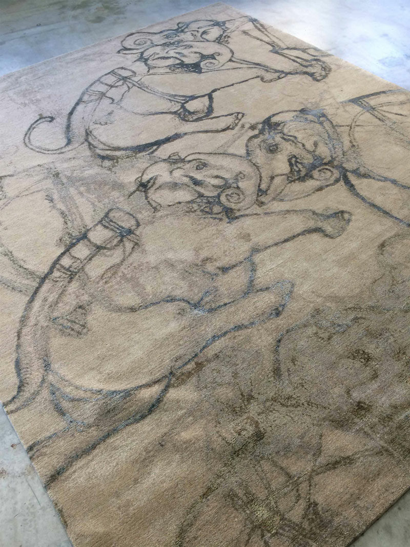 DNA India Elephants Original on Beige - RUG STAR